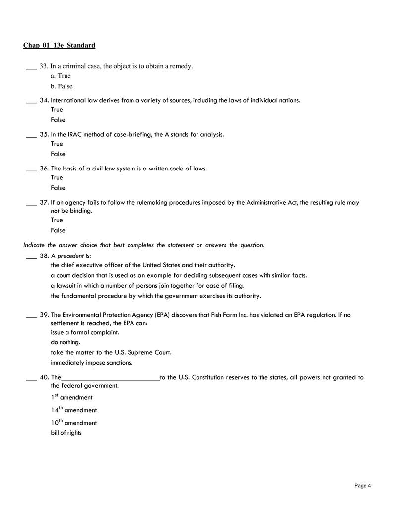 Business Law Today, 13e édition - LeRoy Miller - Questions sur la ...