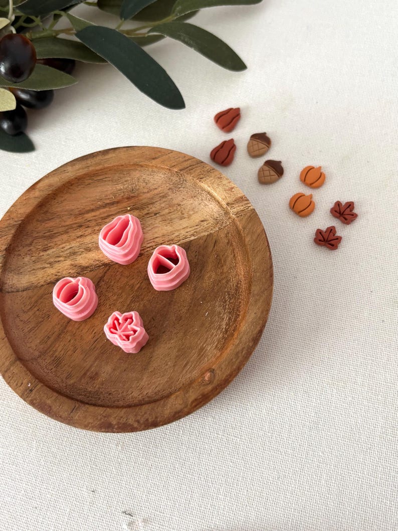 Mini Fall Cutters – Polymer Clay Tools, Acorn, Pumpkin, Leaf Shapes - Etsy