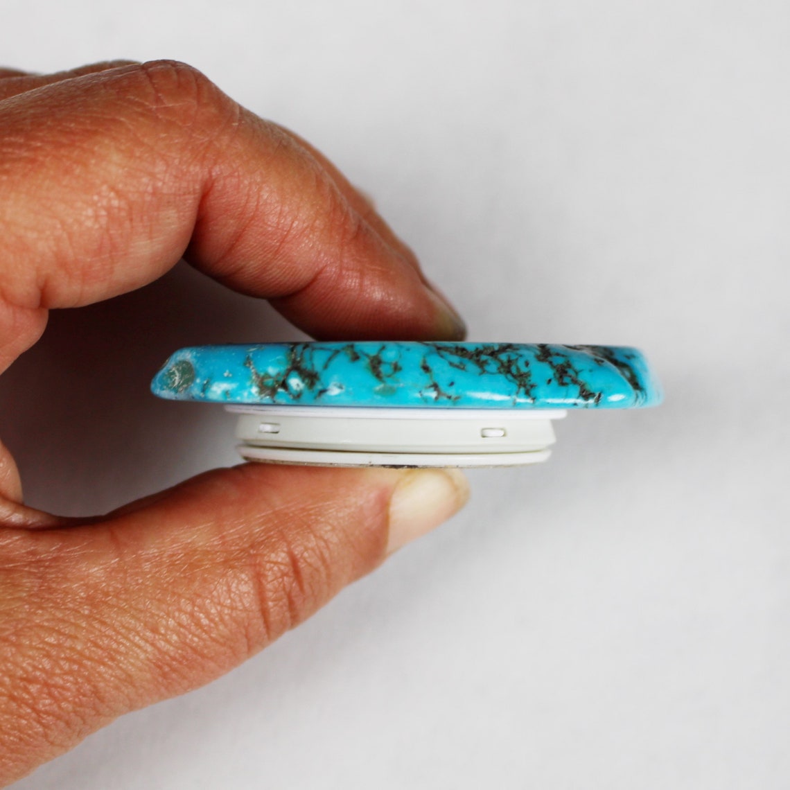 Wholesale 5ct Pop Sockets Turquoise Magnesite Gemstone Pop Out Phone ...