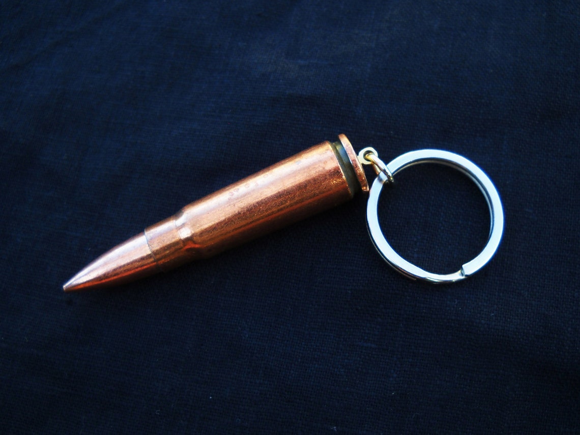 Real Bullet Cartridge Copper Metal Military War Keychain - Etsy