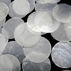 Multipack 1" Capiz Shell Round Flat Seashell Ocean Beach Nautical ...