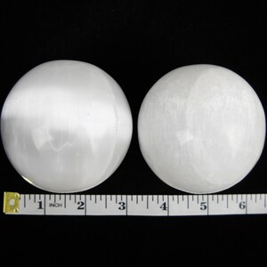 2 1/2" Lighted Selenite Gemstone White Sphere Night Light and Display ...
