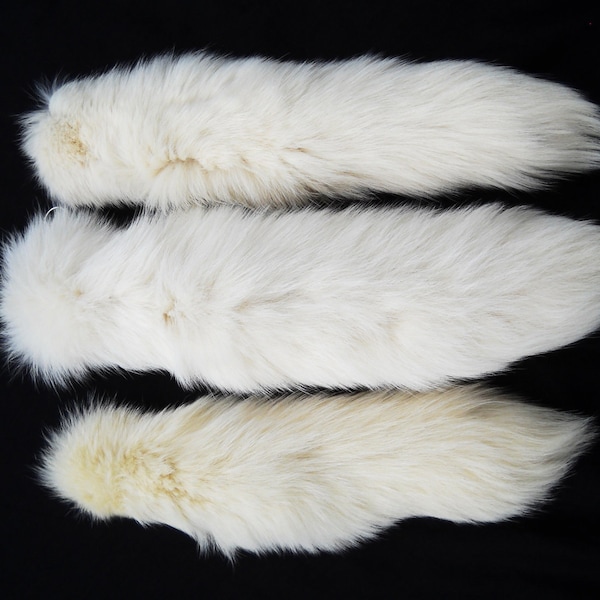 White Fox Tail - Etsy