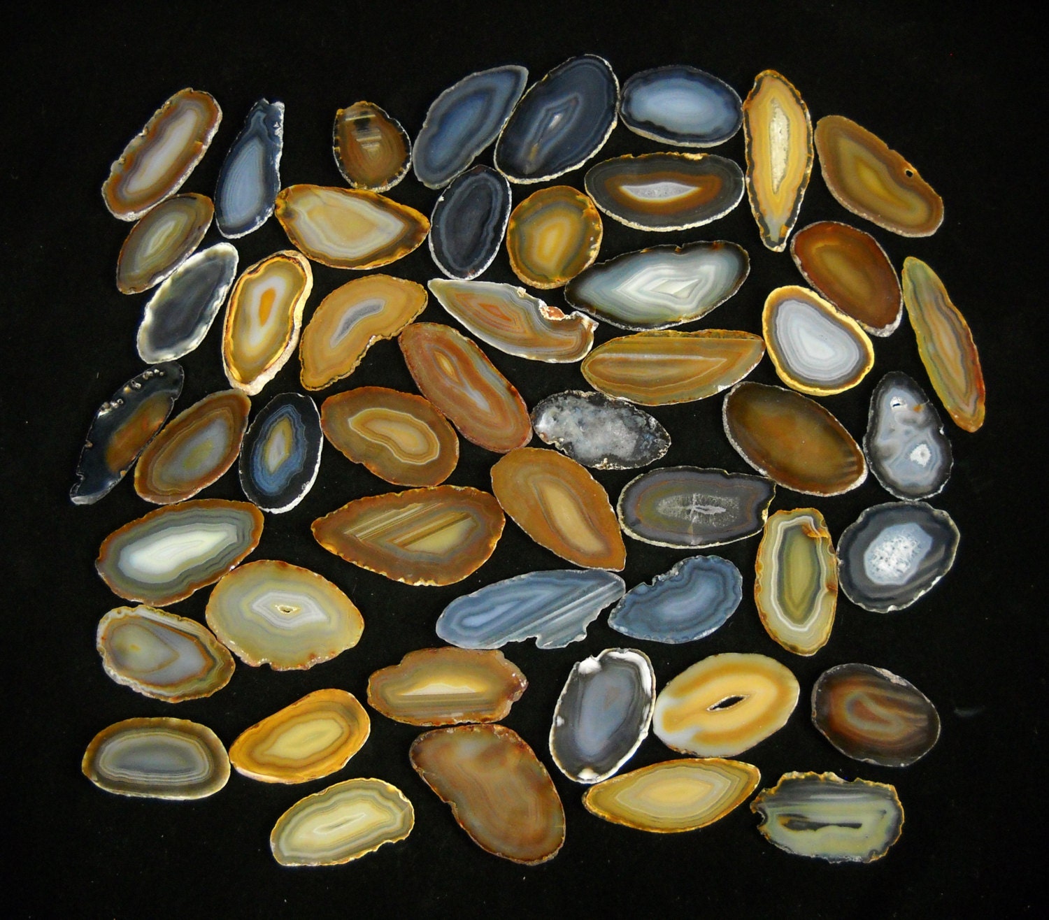 Multipack 1.5-3" Grey or Tan/brown Agate Slices Natural Colors Polished ...