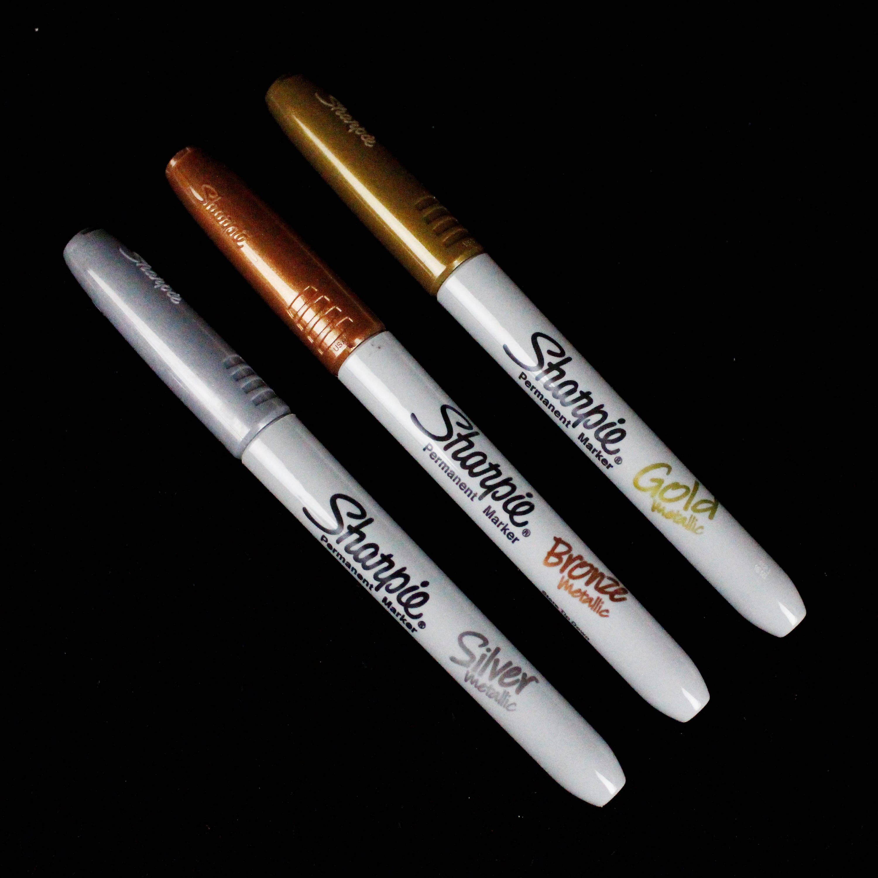 Metallic Sharpie Pens Gold Bronze or Silver fine point good | Etsy