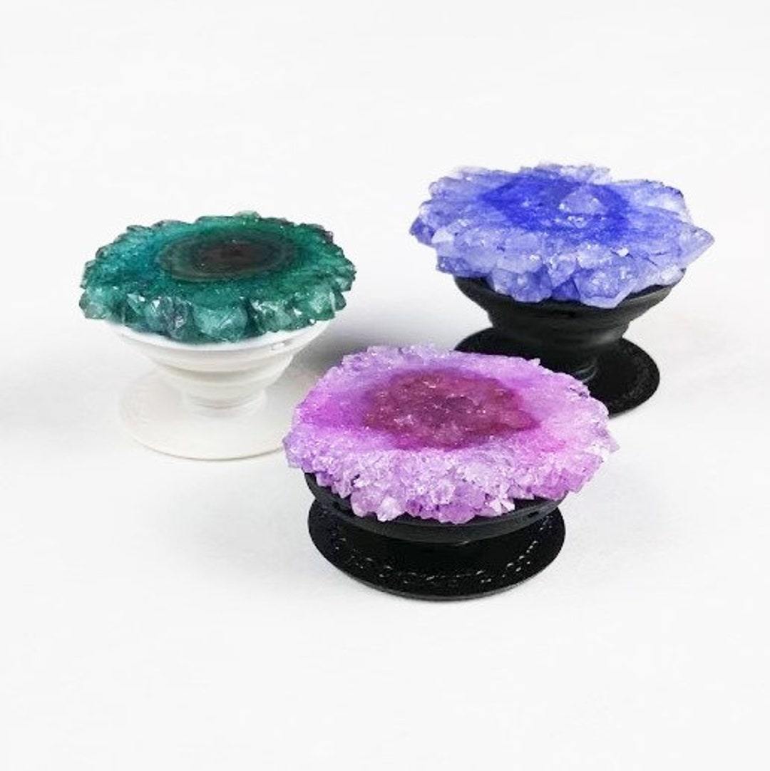 Pop Sockets Stalactite Slice Amethyst Custom Gemstone Pop Out Phone ...