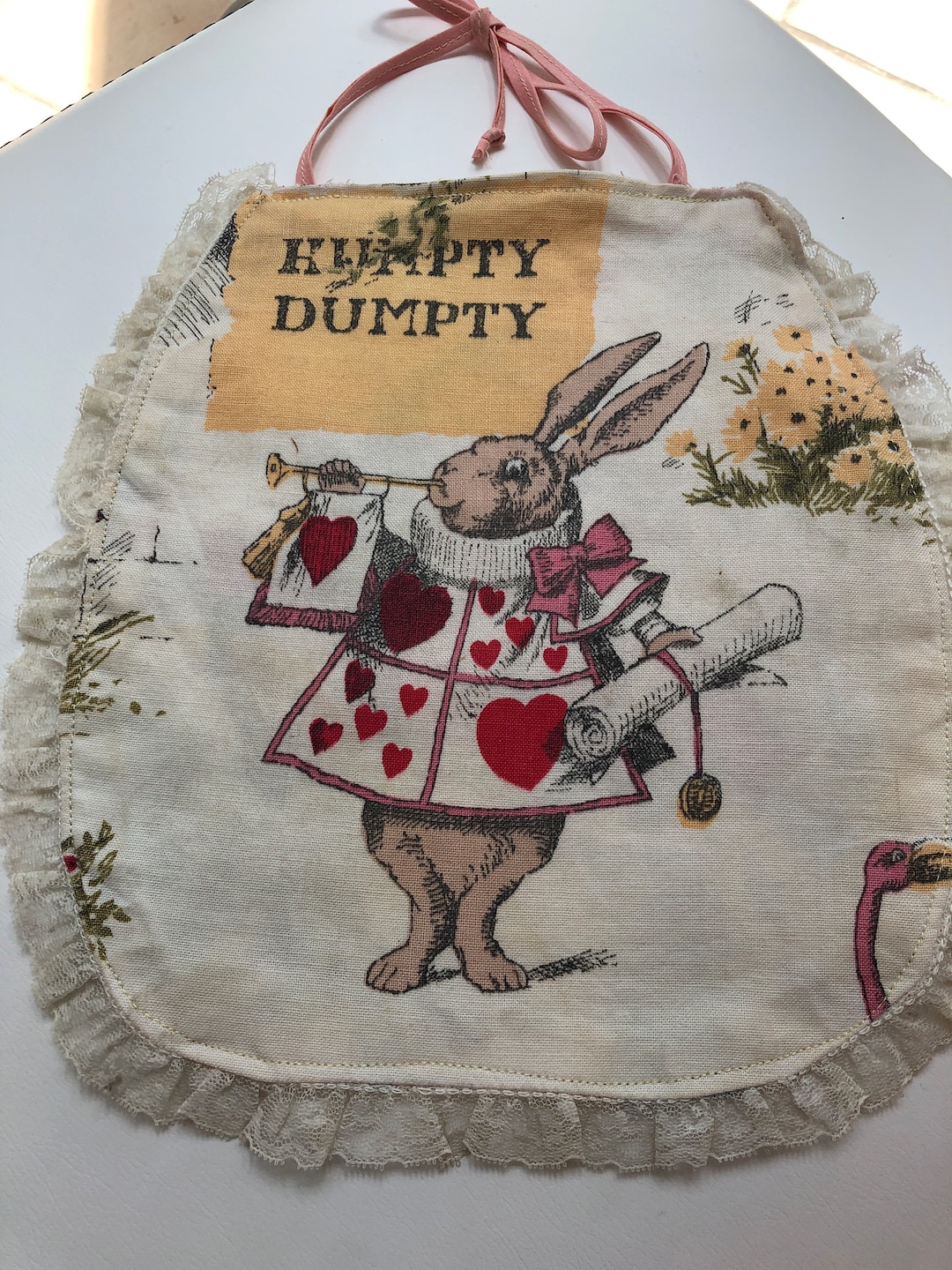 Vintage Alice in Wonderland Humpty Dumpty White Rabbit Bib - Etsy