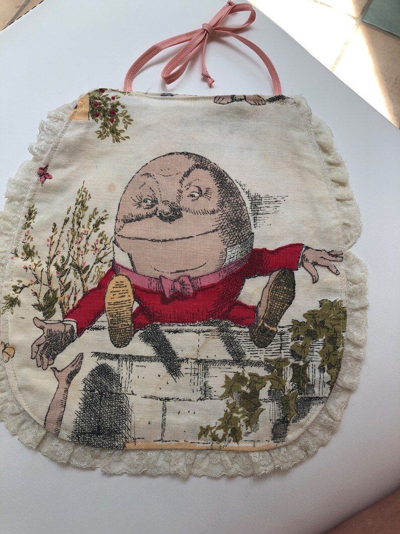 Vintage Alice in Wonderland Humpty Dumpty White Rabbit Bib - Etsy