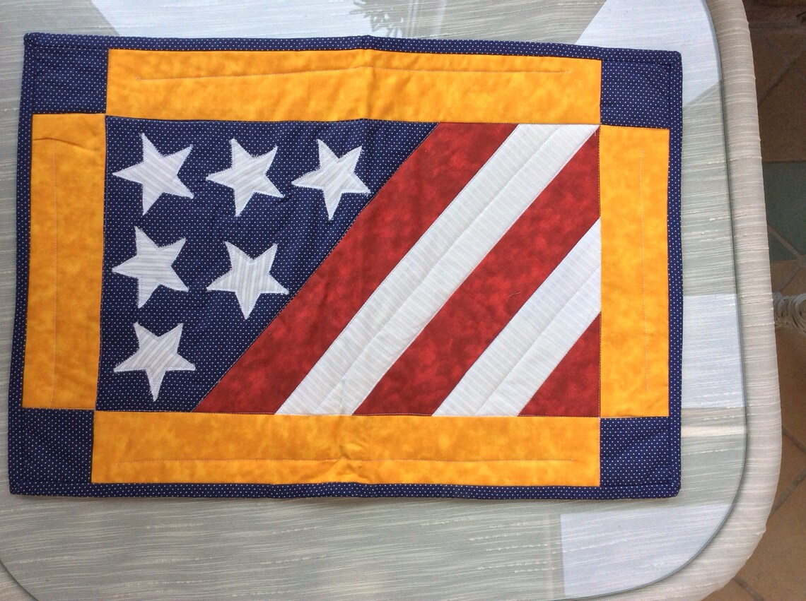 Stars and Stripes Patriotic 4th of July Tabletop Placeholder - Etsy