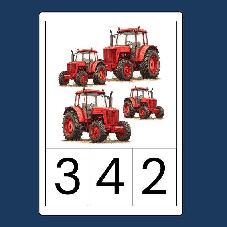 Farmyard Count and Clip Cards – Numbers 1-20 (digital Download) - Etsy