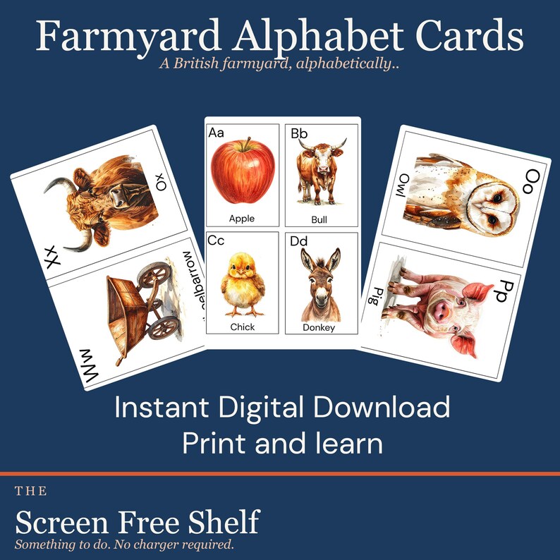 Farmyard Home Learning Bundle — Printable | 3 Products | Instant ...