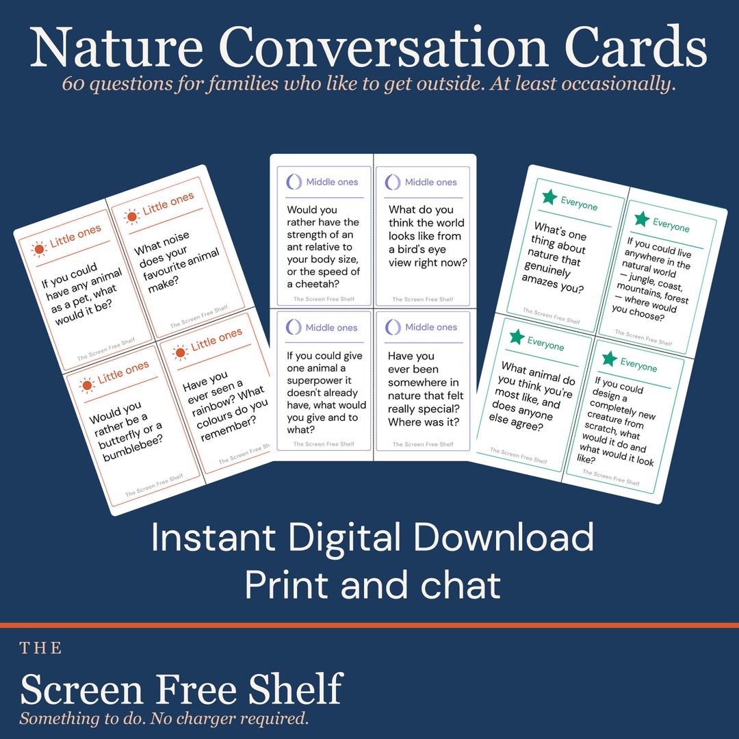 Nature Conversation Cards — Printable | 60 Questions | Instant Download ...