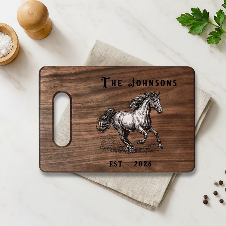 Custom Engraved Cutting Board Paddle Housewarming Serving Platter ...