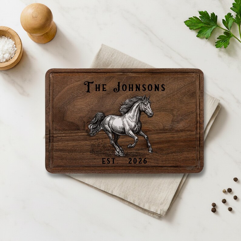 Custom Engraved Cutting Board Paddle Housewarming Serving Platter ...