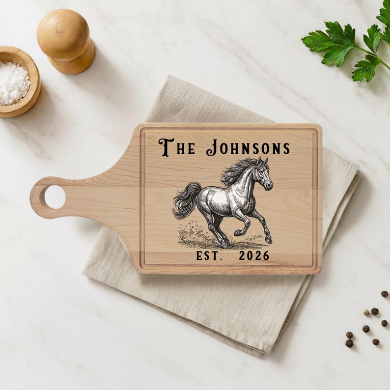 Custom Engraved Cutting Board Paddle Housewarming Serving Platter ...