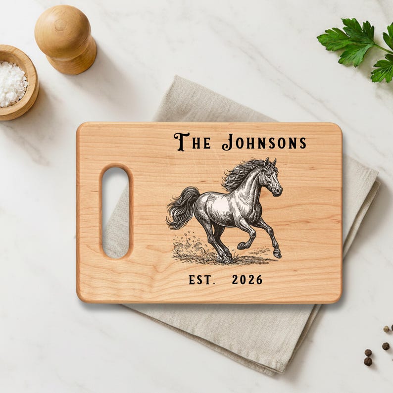 Custom Engraved Cutting Board Paddle Housewarming Serving Platter ...