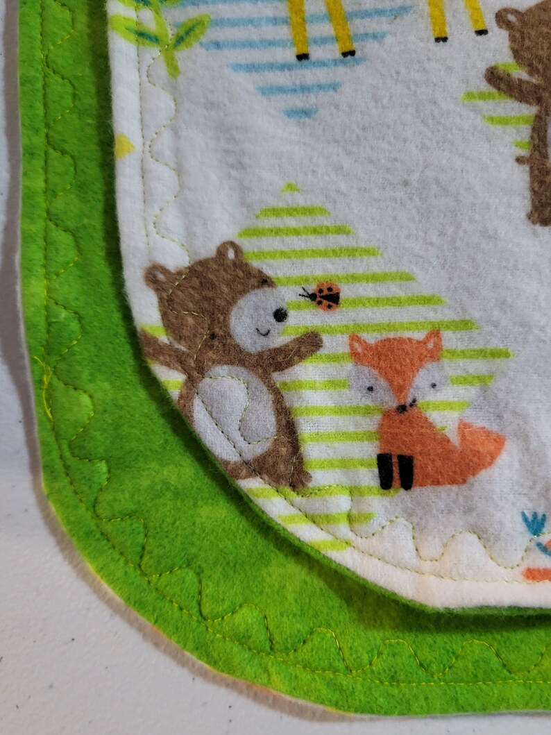 Handmade Flannel Receiving Blanket, Safari Animals Flannel Receiving ...