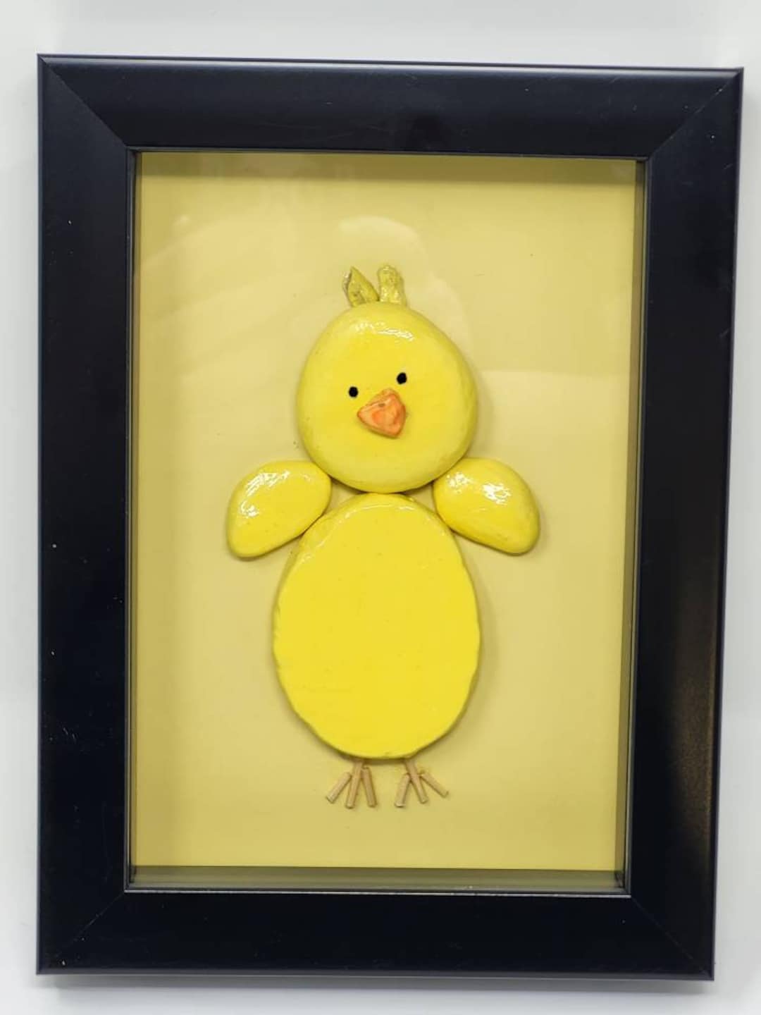 Little Chick River Rock Art, River Rock Frame Art, Great for Nursery - Etsy