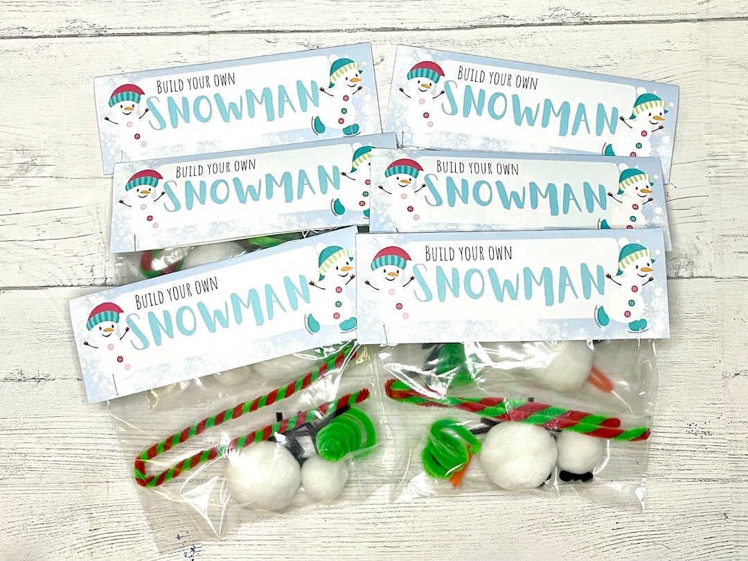 Printable Christmas Build Your Own Snowman Editable Bag Topper ...