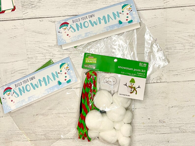 Printable Christmas Build Your Own Snowman Editable Bag Topper ...