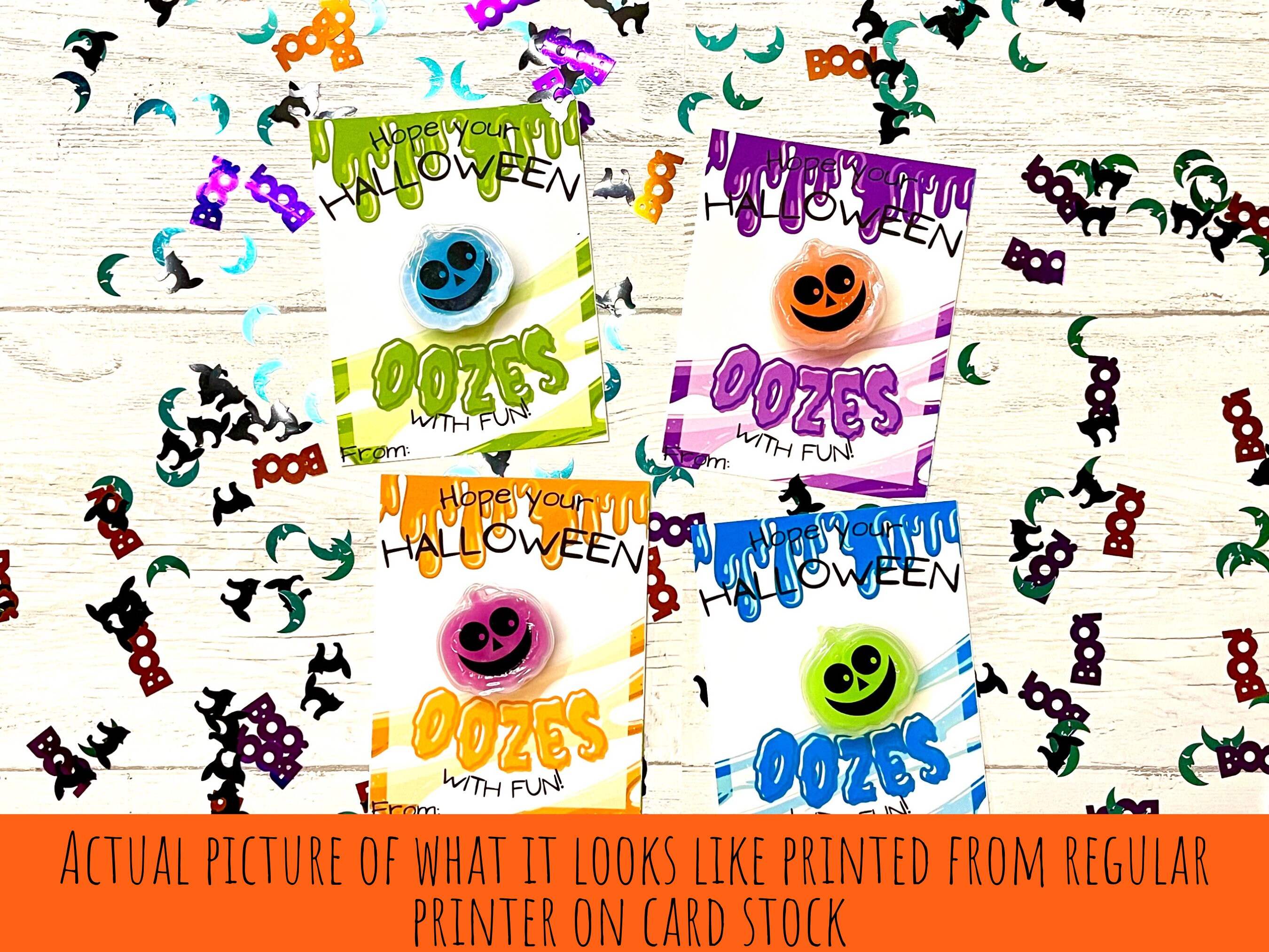 Halloween Slime Gift Printable Halloween Class Favors - Etsy
