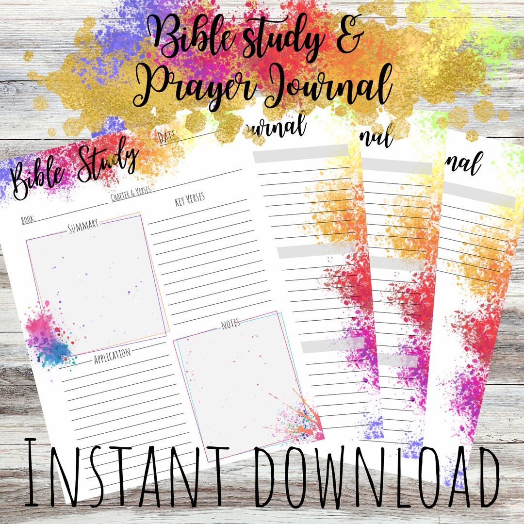 Bible Study Prayer Journal Printable, Watercolor, Prayer Printable ...