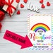 Skittles Valentines Over the Rainbow Valentines Editable Printable ...