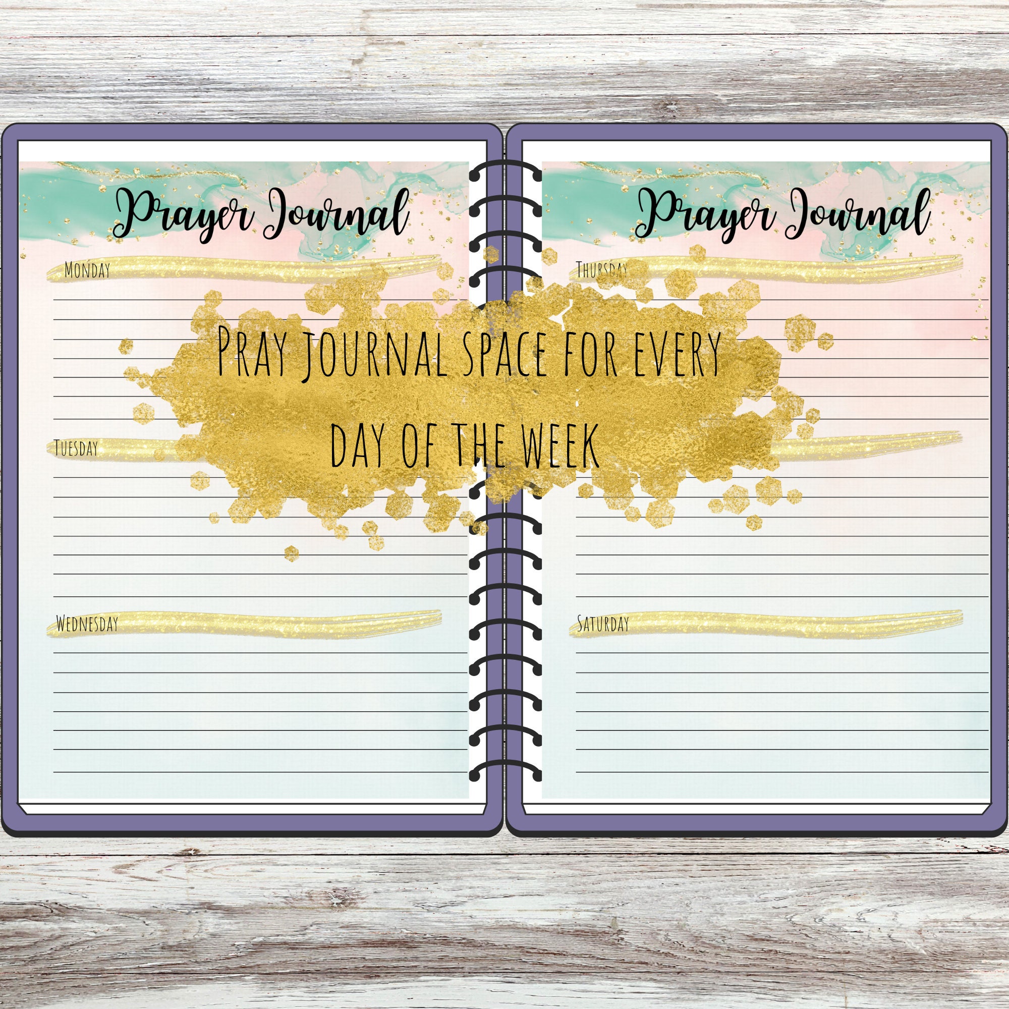 Bible Study Prayer Journal Printable, Watercolor, Prayer Printable ...