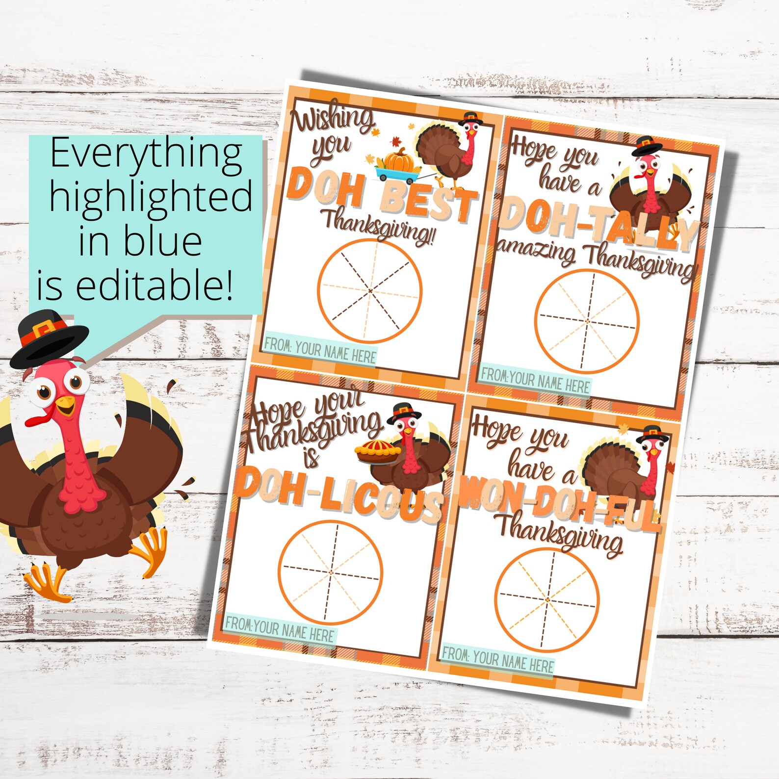 Thanksgiving Playdoh Gift Printable, Thanksgiving Class Favors ...