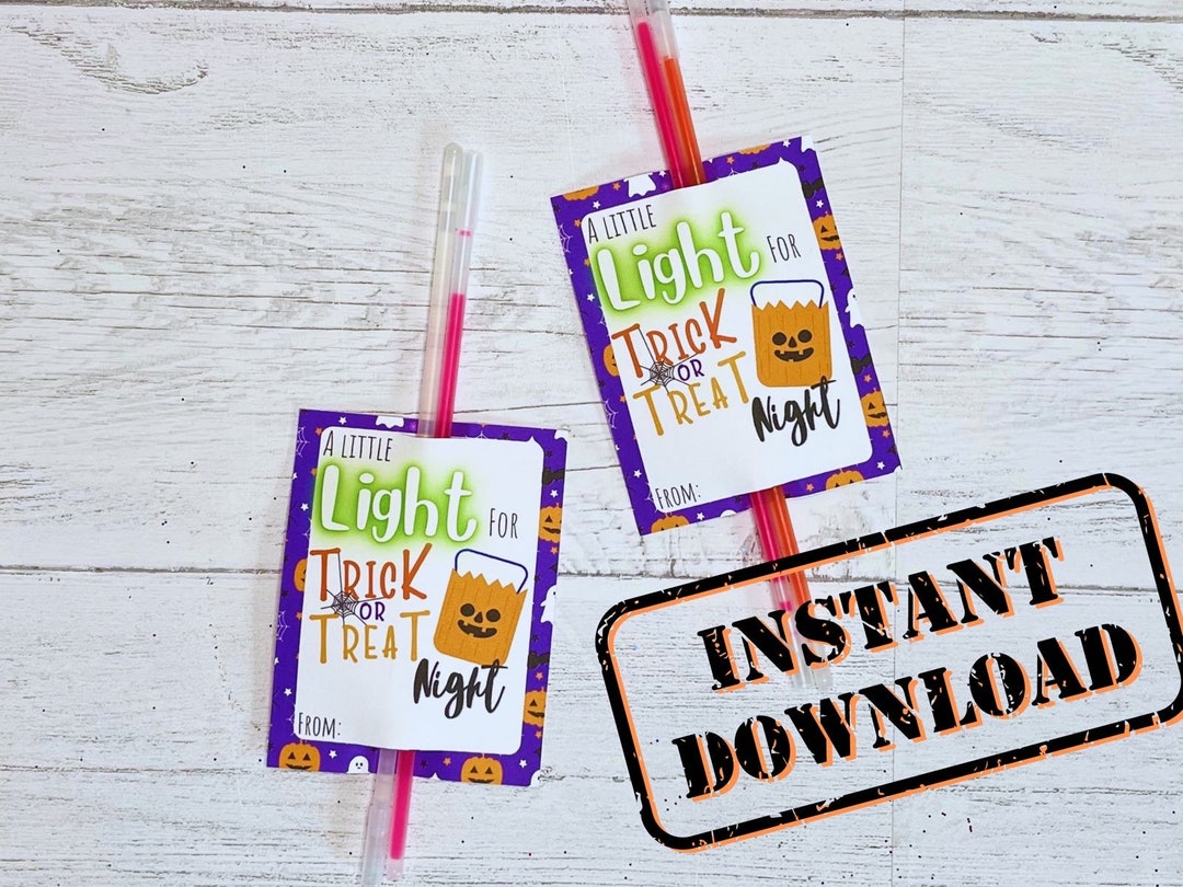 Halloween Glow Stick Non Candy, a Little Light for Trick or Treat Night ...