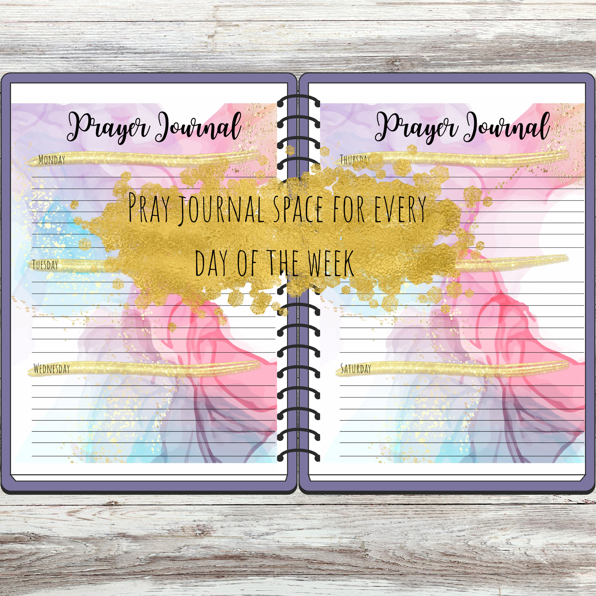 Bible Study Prayer Journal Printable, Watercolor Prayer Printable Daily ...