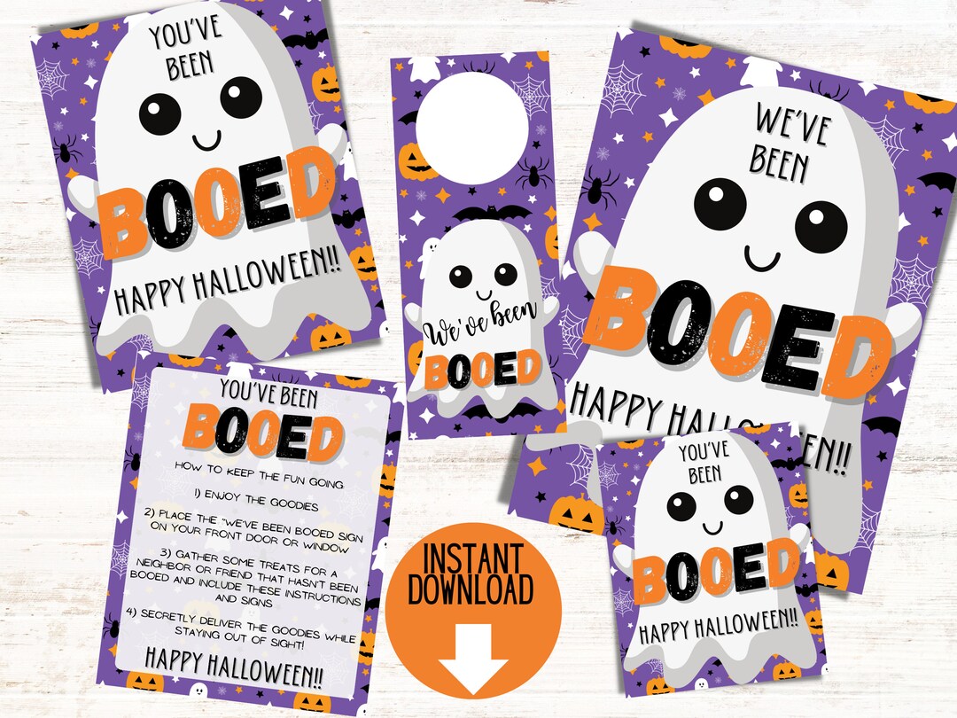 INSTANT DOWNLOAD You’ve Been Booed Halloween Game Kit, Printable We’ve ...