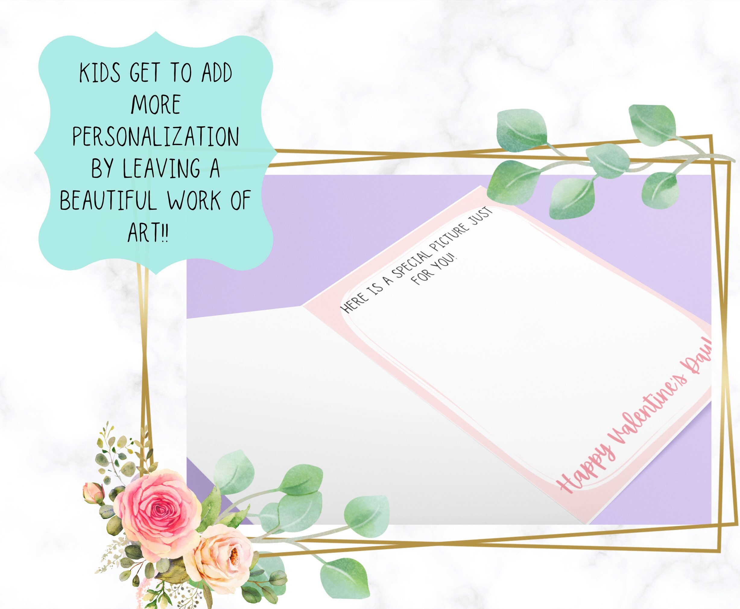 Mom Printable Valentines Day Card, Kids Valentine Gift, Fill in the ...