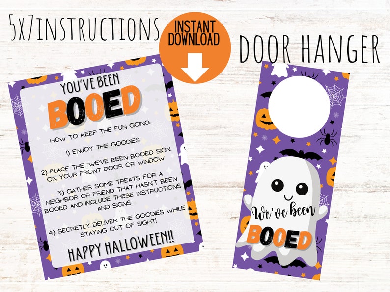 INSTANT DOWNLOAD You’ve Been Booed Halloween Game Kit, Printable We’ve ...