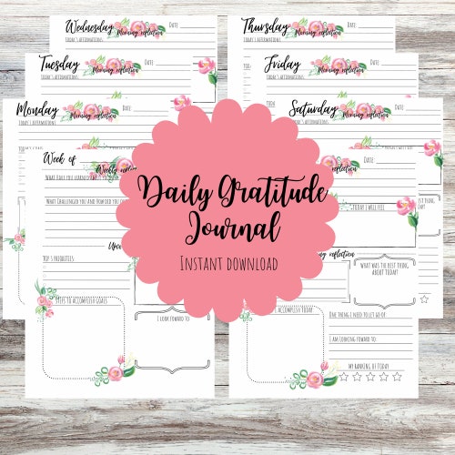 Daily Check in Printable Wellness Planner Therapy Journal - Etsy