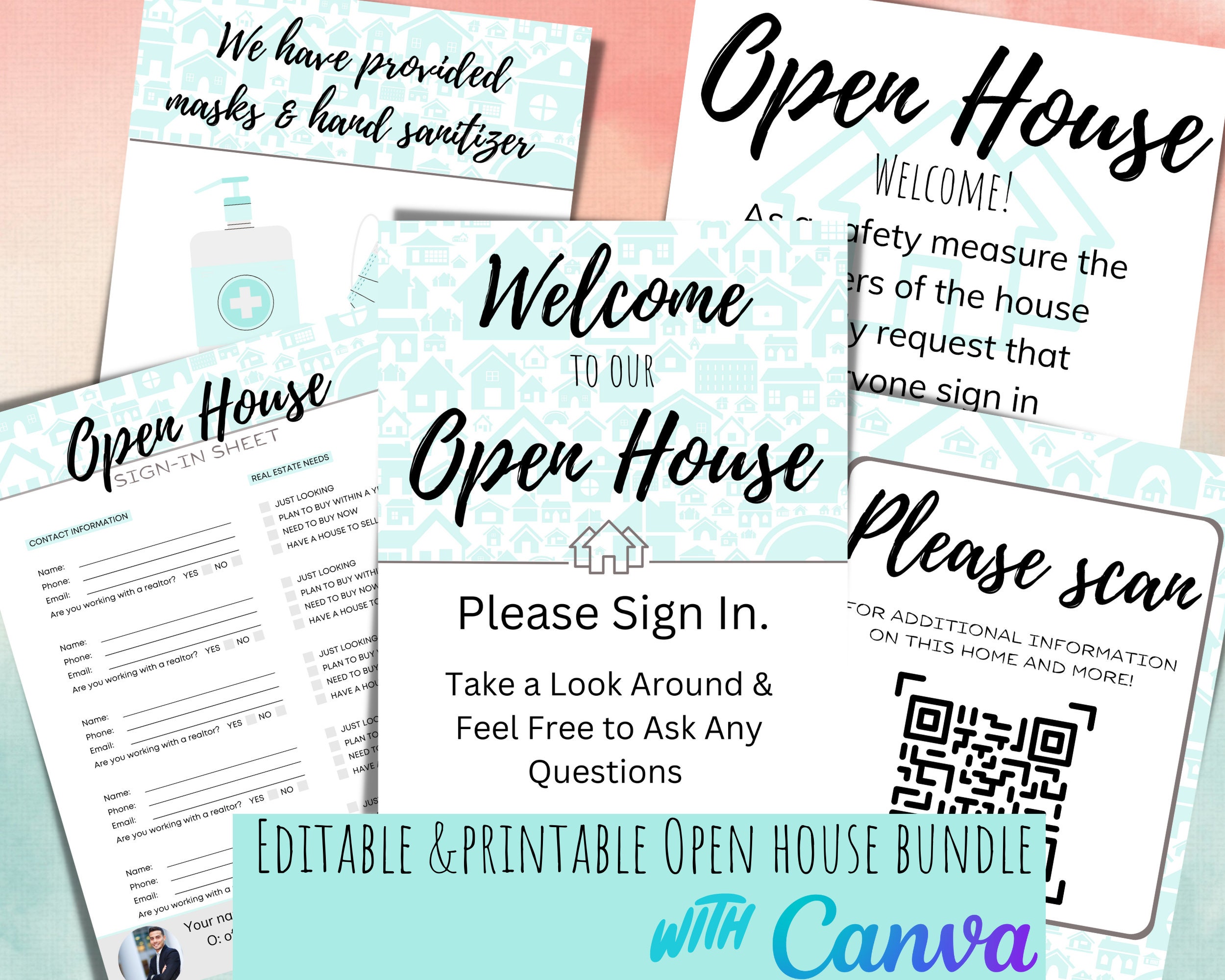 Editable Open House Sign in Sheet, Realtor Open House Form, Real Estate ...