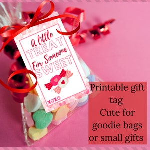 Valentine's Day Gift Treat Tag for Classmates, a Little Treat for ...