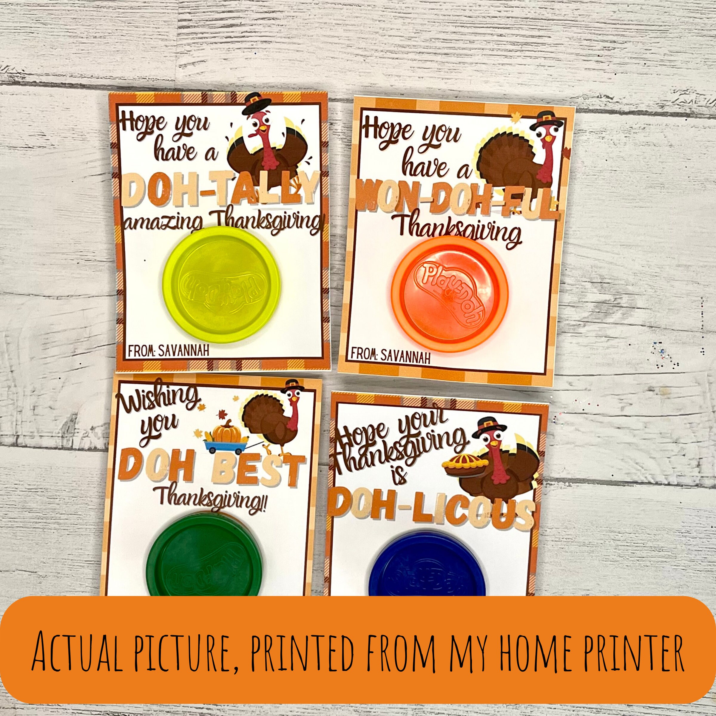 Thanksgiving Playdoh Gift Printable, Thanksgiving Class Favors ...