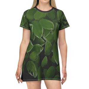 Botanical Print T-shirt Dress: Solomon's-seal & Hosta Leaves - Etsy