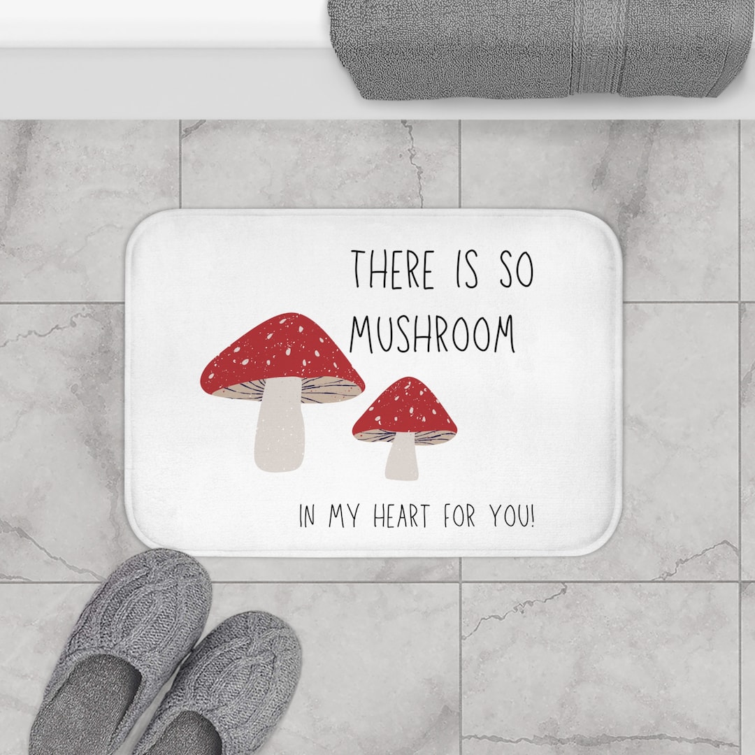 Mushroom Bath Mat: Whimsical Fungi Decor, Anti-slip Microfiber - Etsy