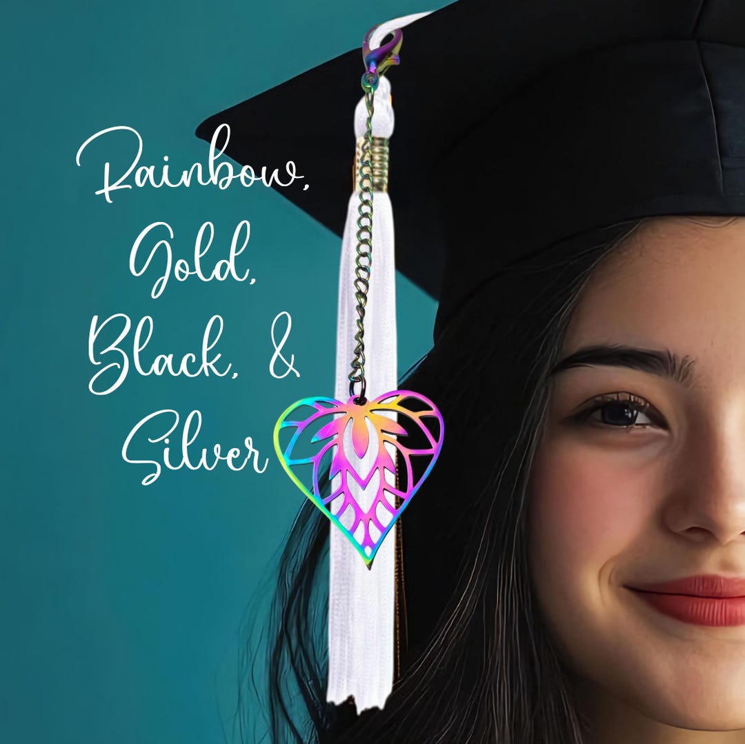 Angel Wings Heart Graduation Tassel Charm Jewelry to Honor Loved Ones ...