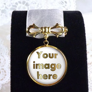 Custom Photo Pin Your Own Photo or Quote Custom Text or - Etsy