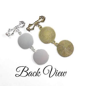 Custom Bow Pin With Two Charms, Wedding Memory Brooch, Bride Memento ...