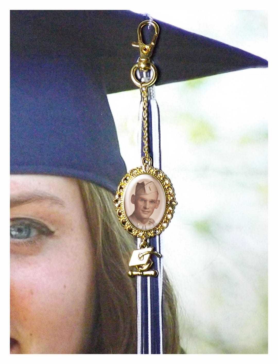 Graduation Tassel Charm, Memorial Photo Charm for Mortarboard ...