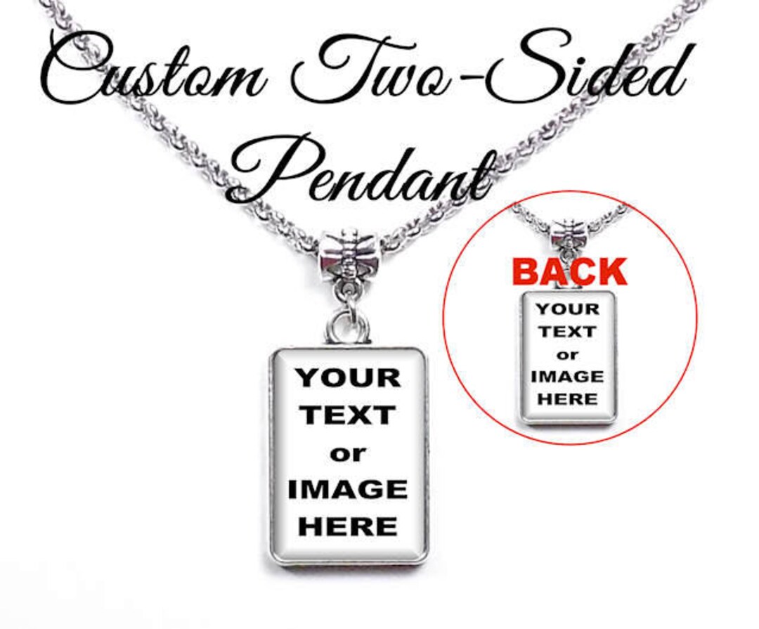 Custom Two-sided Necklace Custom Photo Pendant Personalized - Etsy