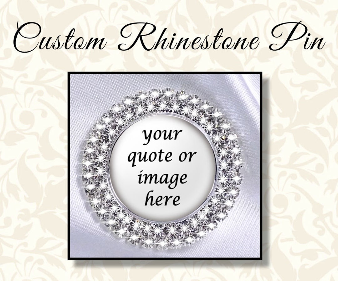 Custom Rhinestone Pin, Mother of the Bride Brooch, Mother of the Groom ...