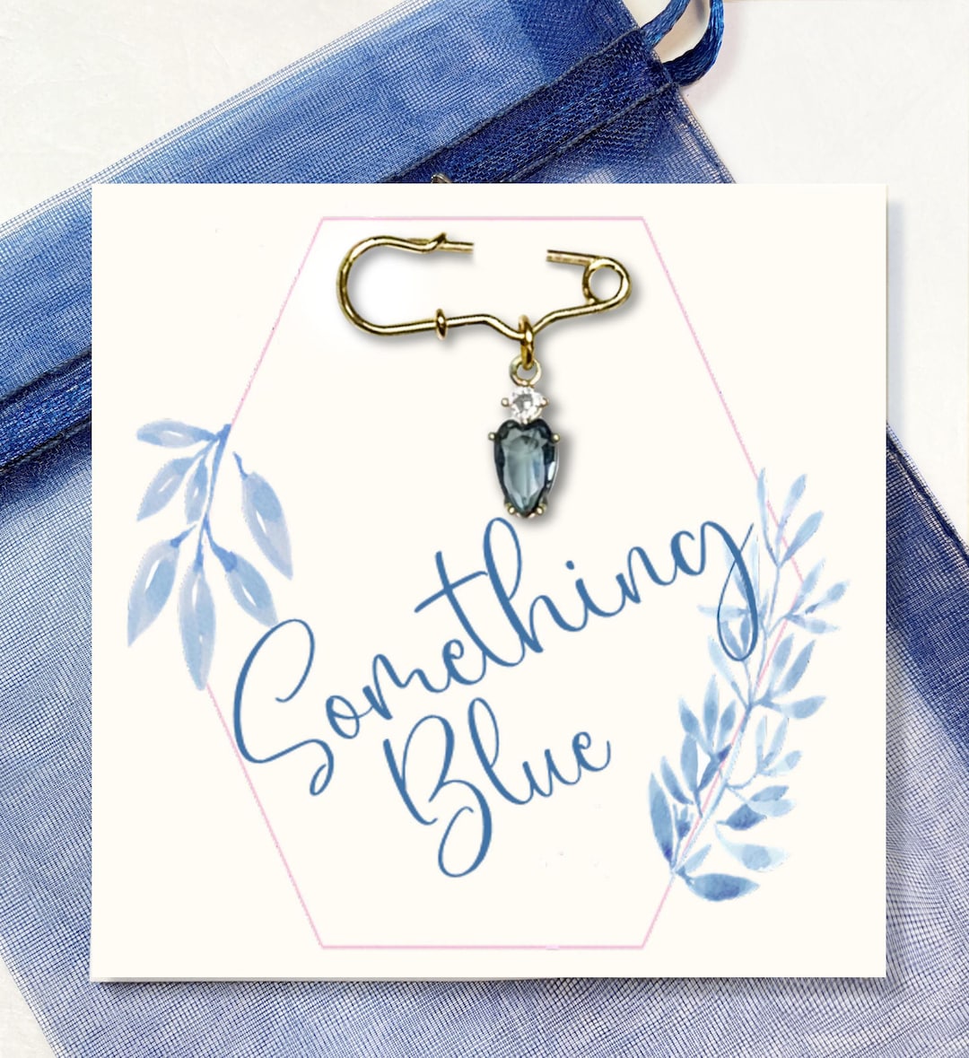 Something Blue Bridal Bouquet Pin Gift - Etsy