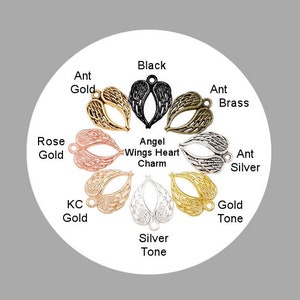 Angel Wings Heart Graduation Tassel Charm, Memorial Photo Charm for ...