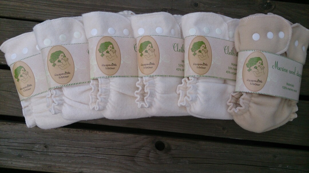 Best Cloth Diapers 5 Pc Hemp Organic Cotton Cloth Diaper Pack + 1pc ...