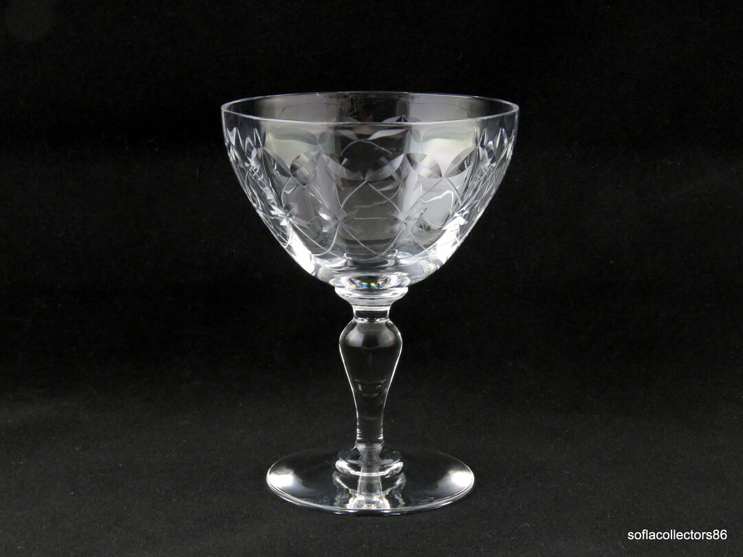 Bryce Brothers 978 Flora Pattern Crystal Champagne Glass/coupe (single ...